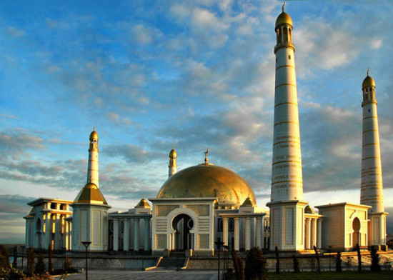 Mosque Gypjak Turkmenistan Turkmenbashi Ruhy Mosque Road Cycle Routes